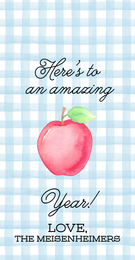Here's to an Amazing Year Apple Tag – Katie Corley Art