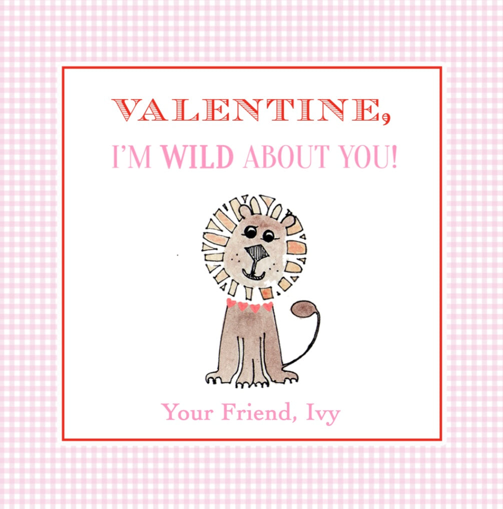 I'm Wild About You Pink Gift Tags – Katie Corley Art