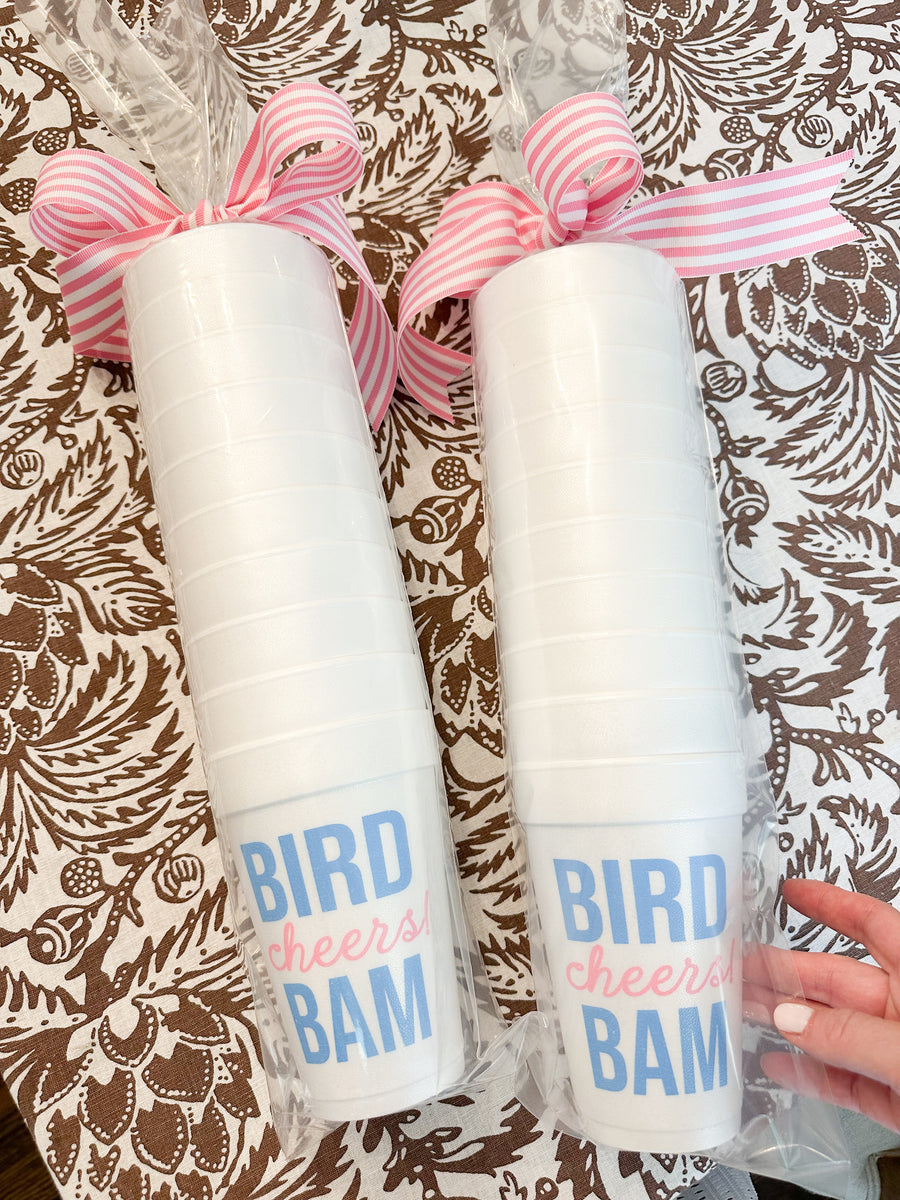 Bird Bam, Cheers! Cup Set Pink – Katie Corley Art