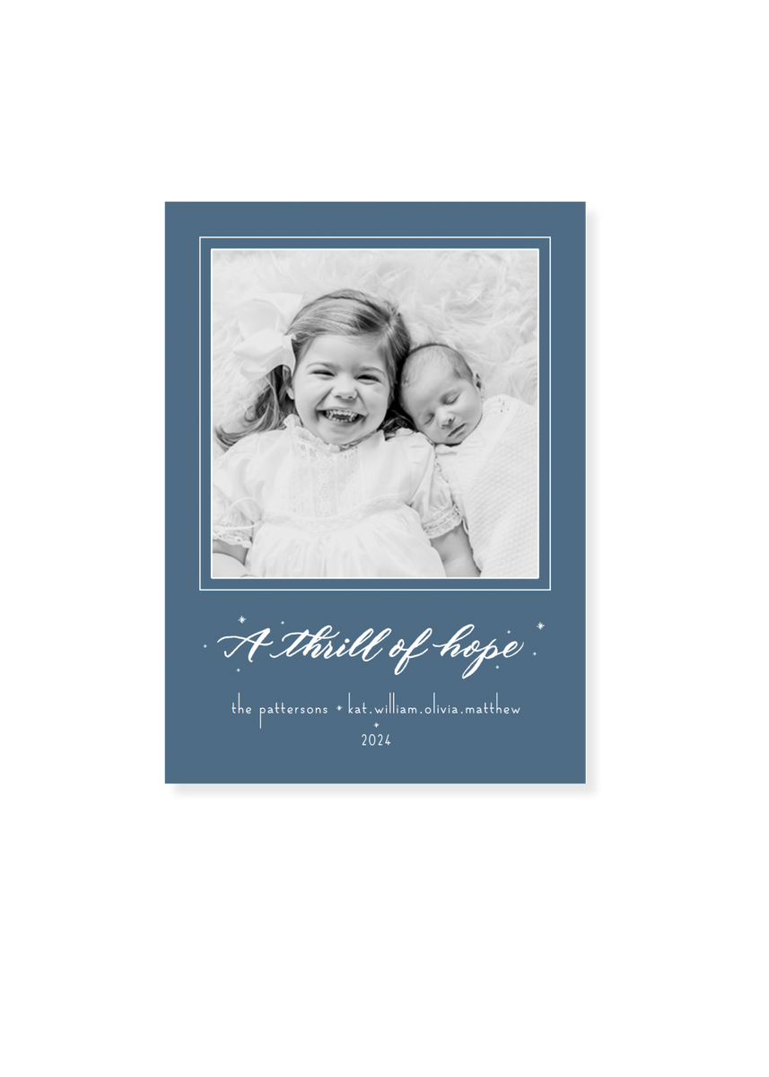 A Thrill of Hope Navy – Katie Corley Art