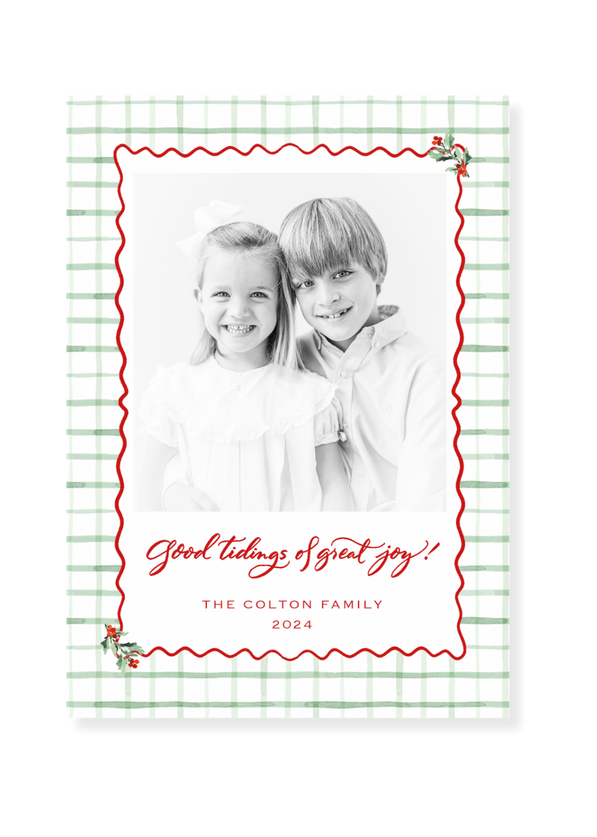 Gingham Holly – Katie Corley Art