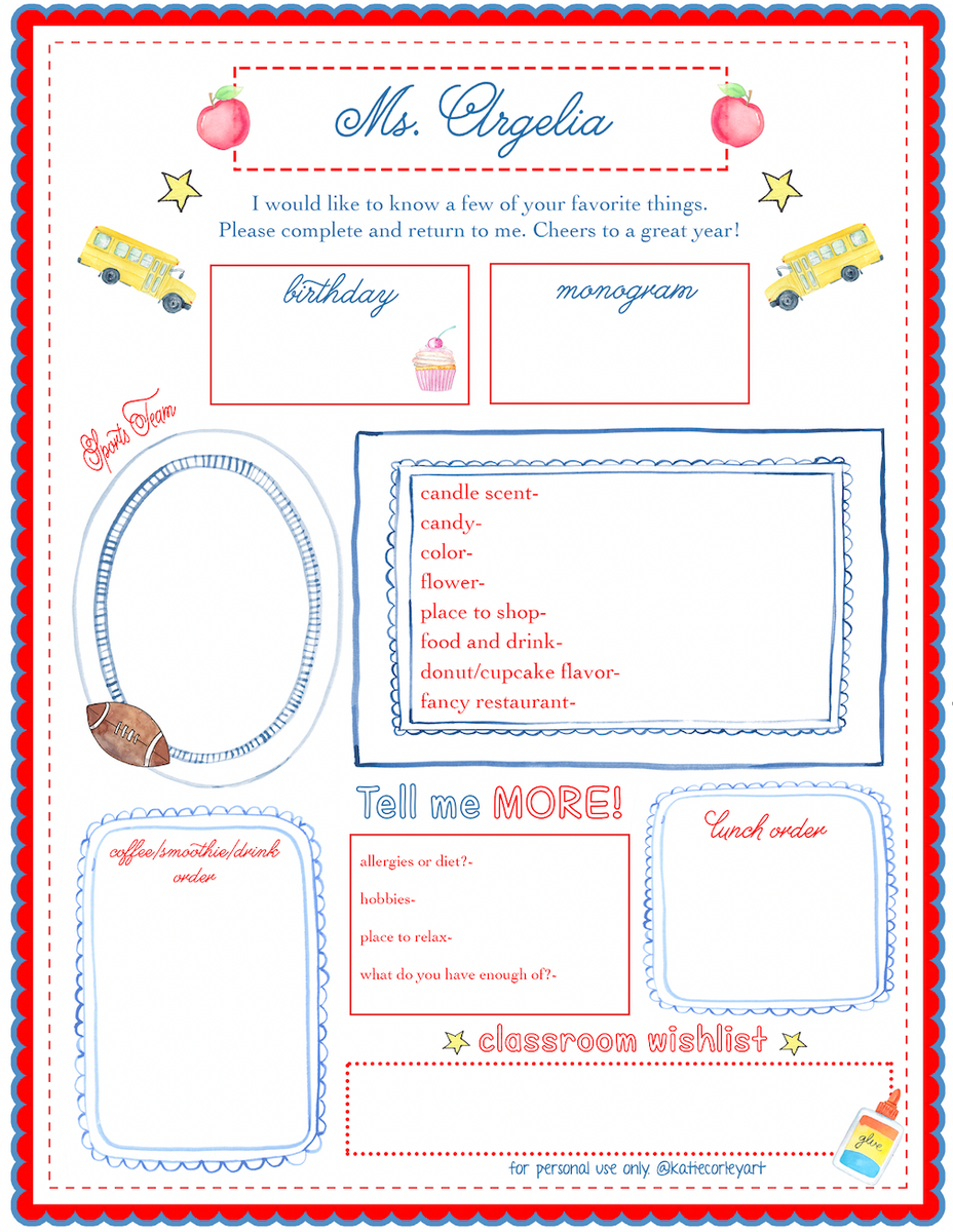 Teacher Questionnaire – Katie Corley Art