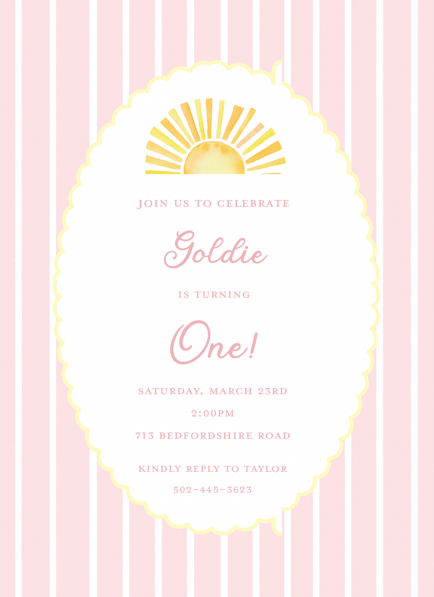 Sunshine Party Invitation – Katie Corley Art