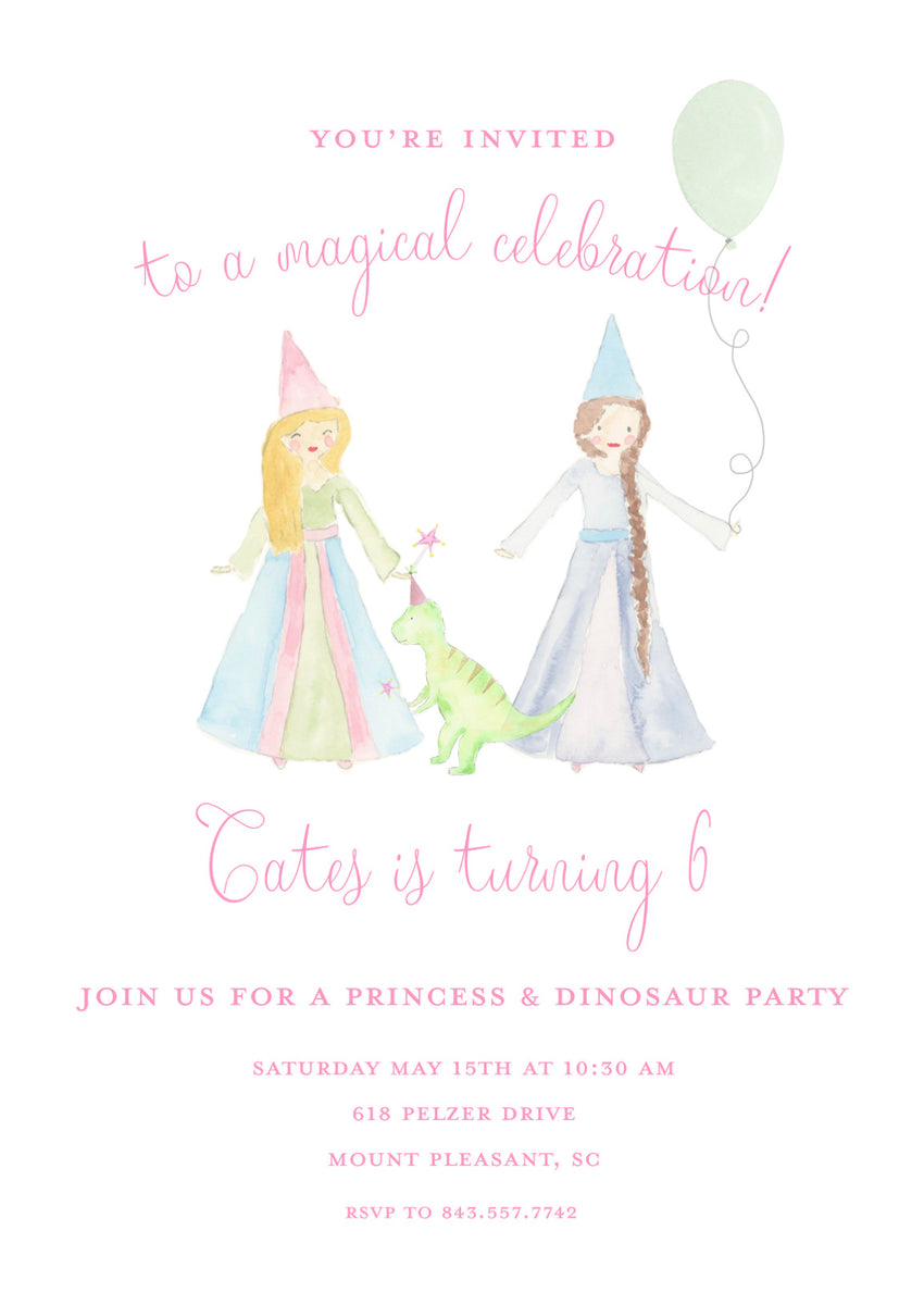Princess Birthday Invitations – Katie Corley Art