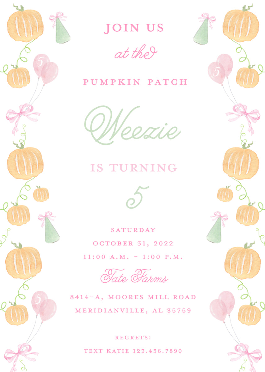 Pumpkin Scroll Invitations – Katie Corley Art