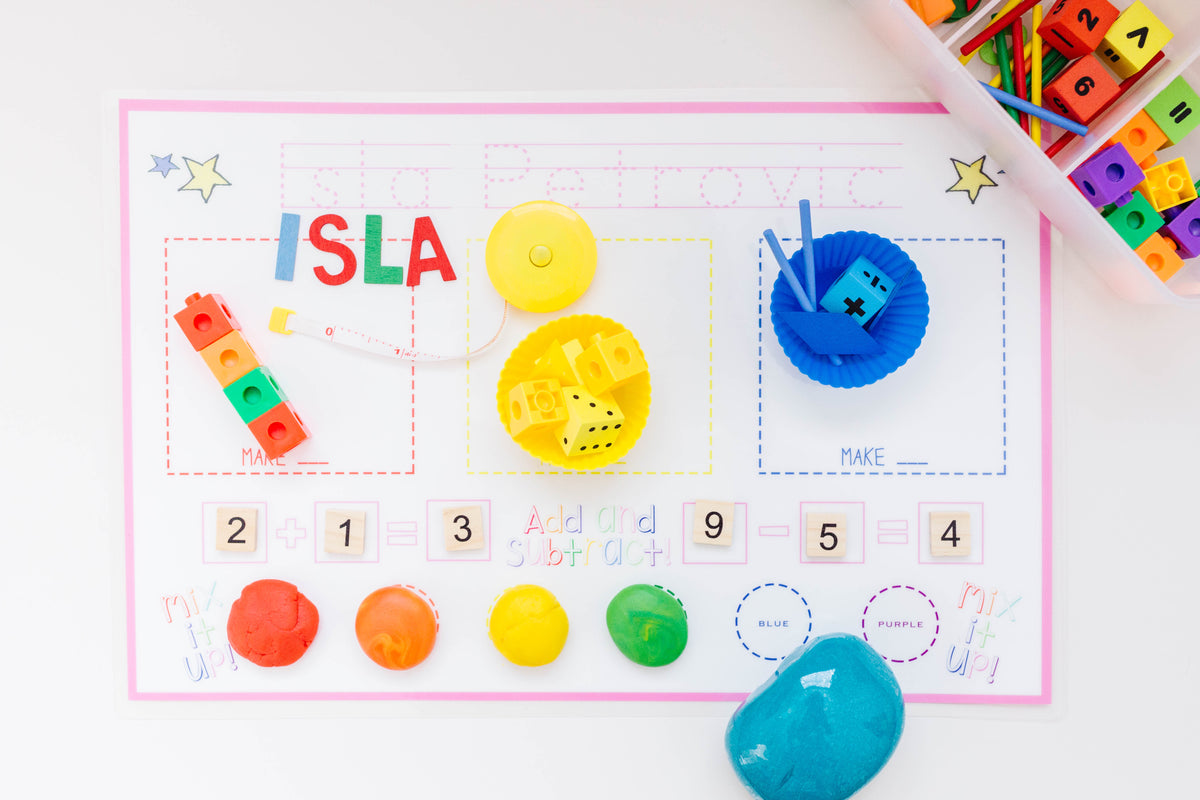 Early Learning Placemat-Blue – Katie Corley Art